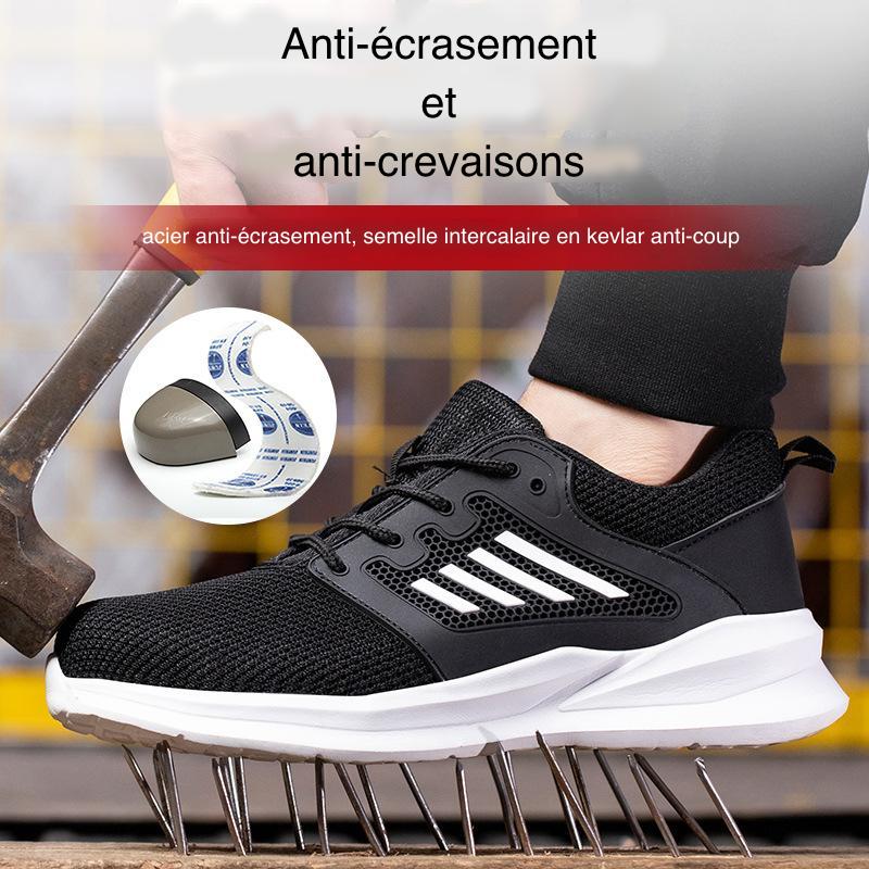 Paire de coques de sécurité pour chaussures adaptables en acier ...
